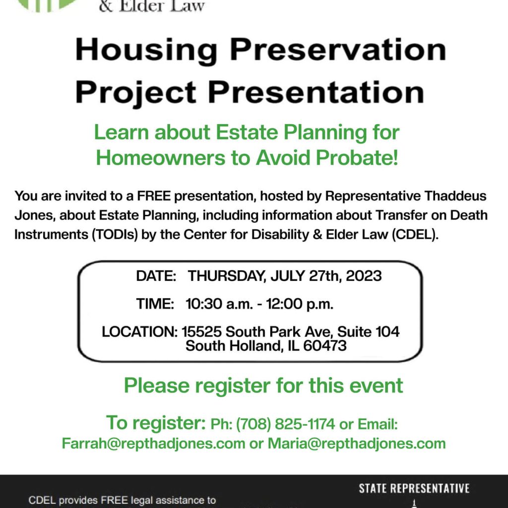 Upcoming Events – Rep Thaddeus Jones