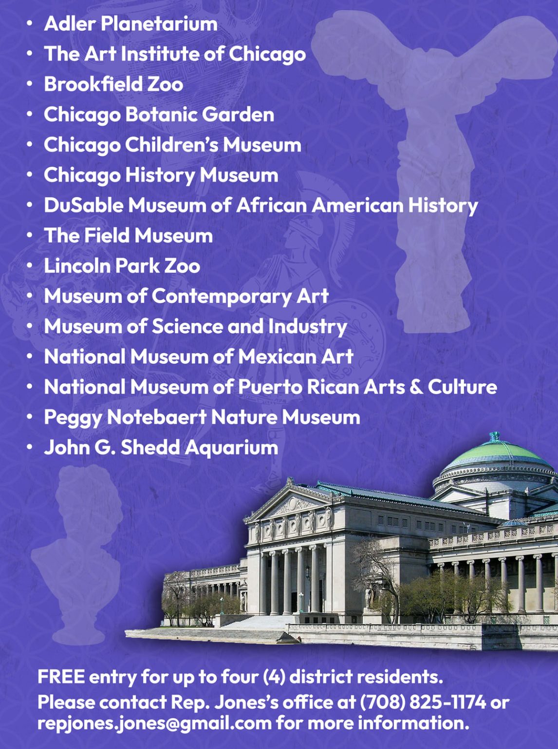Museum Passes - Rep Thaddeus Jones